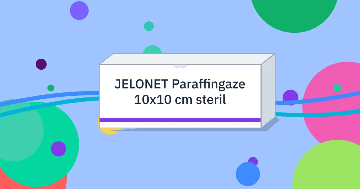Symbolbild: Packung mit der Aufschrift JELONET Paraffingaze 10x10 cm steril (PZN 02782449) – Verfügbarkeit und Bezug in Apotheken in Frankfurt am Main