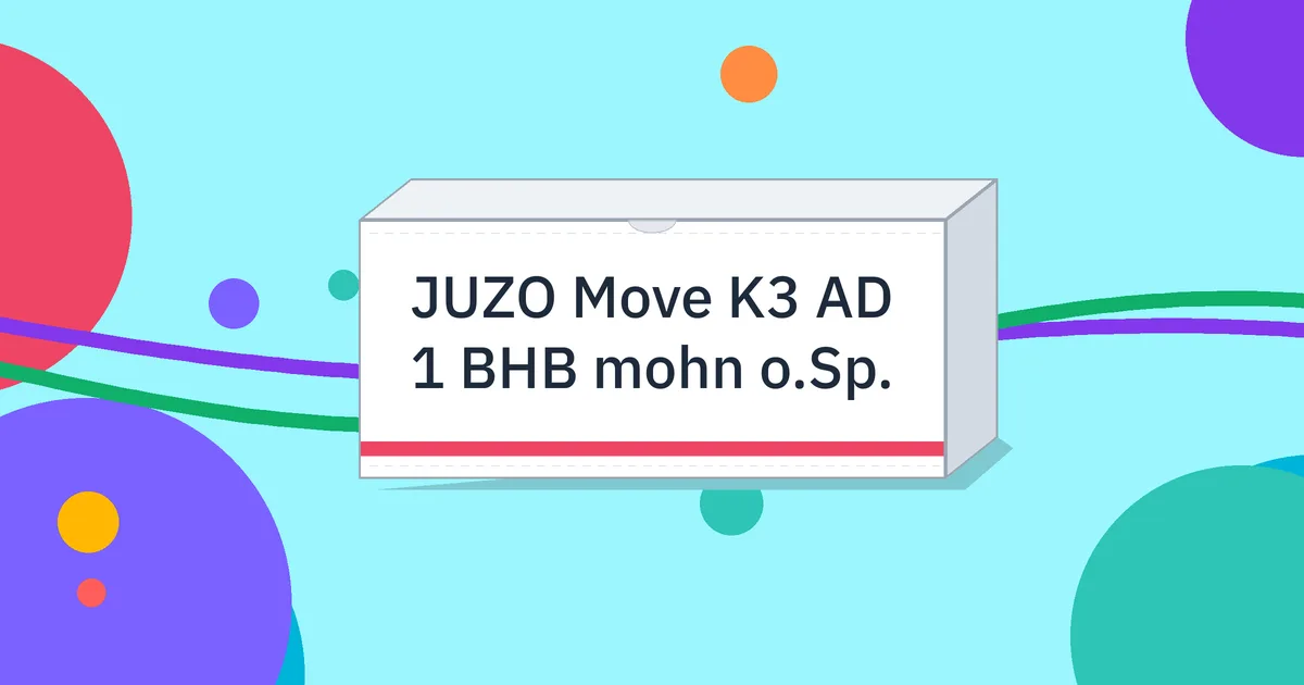 Symbolbild: Packung mit der Aufschrift JUZO Move K3 AD 1 BHB mohn o.Sp. (PZN 18571625) – Verfügbarkeit und Bezug in Apotheken in Frankfurt am Main