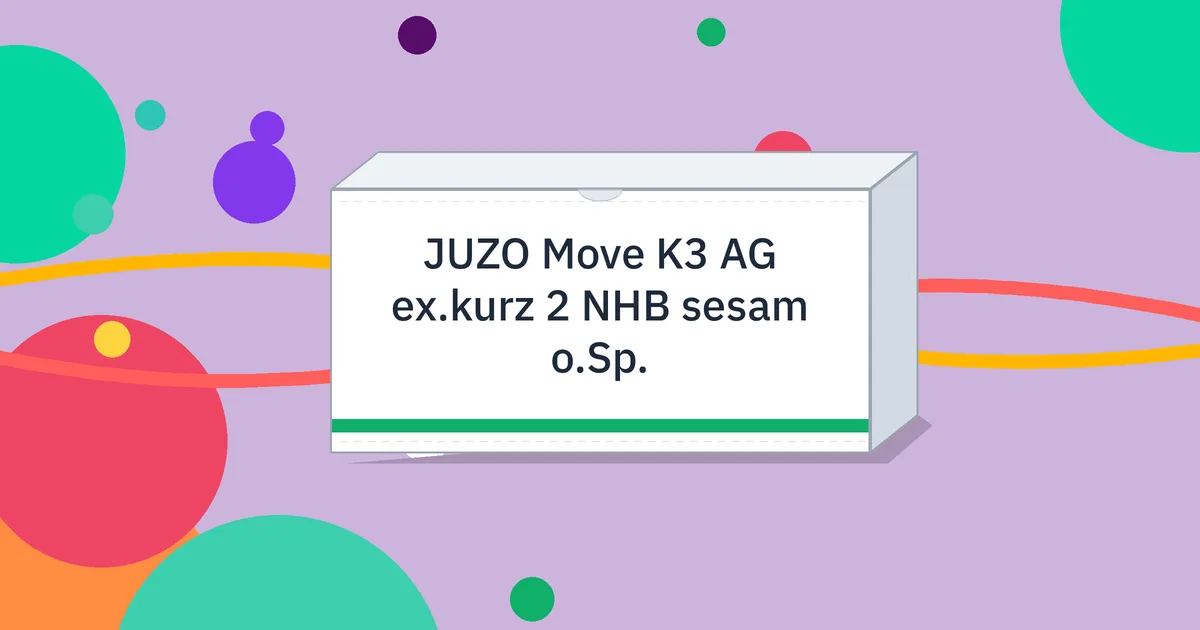 Symbolbild: Packung mit der Aufschrift JUZO Move K3 AG ex.kurz 2 NHB sesam o.Sp. (PZN 18585165) – Verfügbarkeit und Bezug in Apotheken in Frankfurt am Main