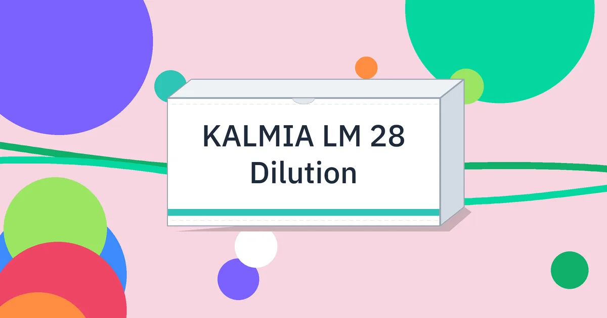 Symbolbild: Packung mit der Aufschrift KALMIA LM 28 Dilution (PZN 12927794) – Verfügbarkeit und Bezug in Apotheken in Frankfurt am Main