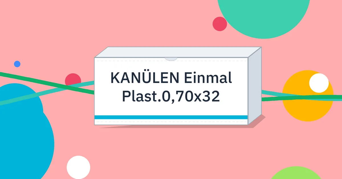 Symbolbild: Packung mit der Aufschrift KANÜLEN Einmal Plast.0,70x32 (PZN 01729039) – Verfügbarkeit und Bezug in Apotheken in Frankfurt am Main