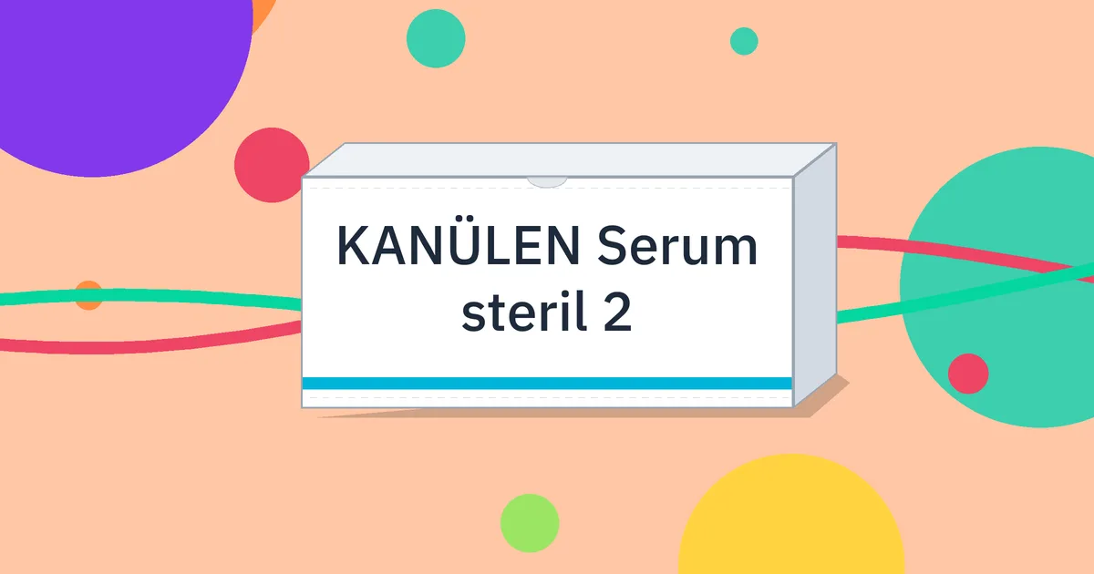 Symbolbild: Packung mit der Aufschrift KANÜLEN Serum steril 2 (PZN 01728850) – Verfügbarkeit und Bezug in Apotheken in Frankfurt am Main