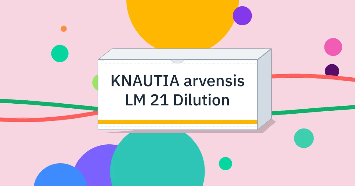 Symbolbild: Packung mit der Aufschrift KNAUTIA arvensis LM 21 Dilution (PZN 13519086) – Verfügbarkeit und Bezug in Apotheken in Frankfurt am Main