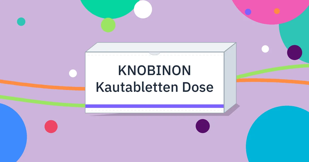 Symbolbild: Packung mit der Aufschrift KNOBINON Kautabletten Dose (PZN 09254340) – Verfügbarkeit und Bezug in Apotheken in Frankfurt am Main