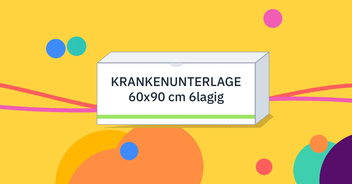 Symbolbild: Packung mit der Aufschrift KRANKENUNTERLAGE 60x90 cm 6lagig (PZN 11859719) – Verfügbarkeit und Bezug in Apotheken in Frankfurt am Main