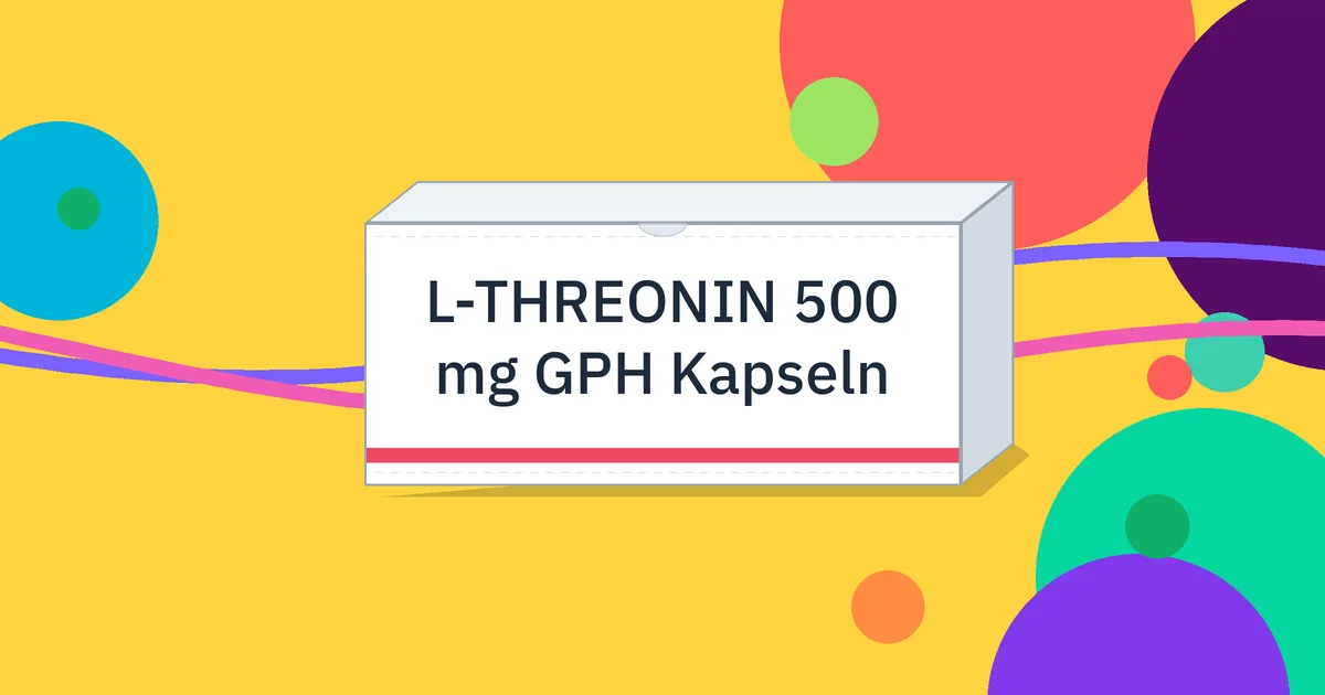 Symbolbild: Packung mit der Aufschrift L-THREONIN 500 mg GPH Kapseln (PZN 09918774) – Verfügbarkeit und Bezug in Apotheken in Frankfurt am Main