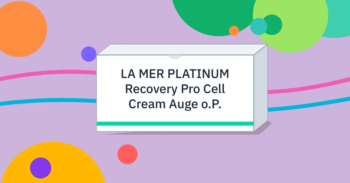 Symbolbild: Packung mit der Aufschrift LA MER PLATINUM Recovery Pro Cell Cream Auge o.P. (PZN 19280829) – Verfügbarkeit und Bezug in Apotheken in Frankfurt am Main
