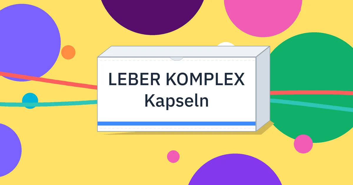 Symbolbild: Packung mit der Aufschrift LEBER KOMPLEX Kapseln (PZN 18426811) – Verfügbarkeit und Bezug in Apotheken in Frankfurt am Main