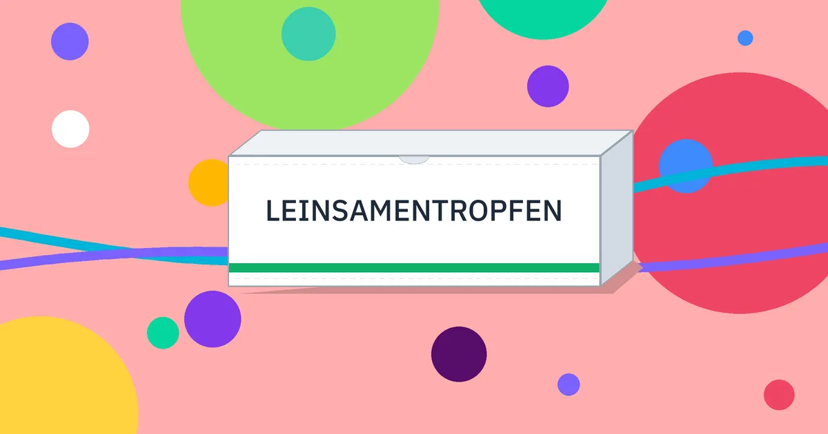 Symbolbild: Packung mit der Aufschrift LEINSAMENTROPFEN (PZN 11866866) – Verfügbarkeit und Bezug in Apotheken in Frankfurt am Main