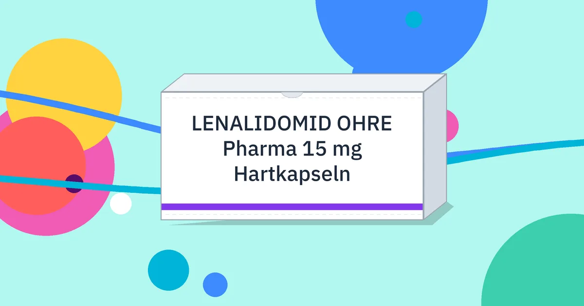 Symbolbild: Packung mit der Aufschrift LENALIDOMID OHRE Pharma 15 mg Hartkapseln (PZN 17620385) – Verfügbarkeit und Bezug in Apotheken in Frankfurt am Main