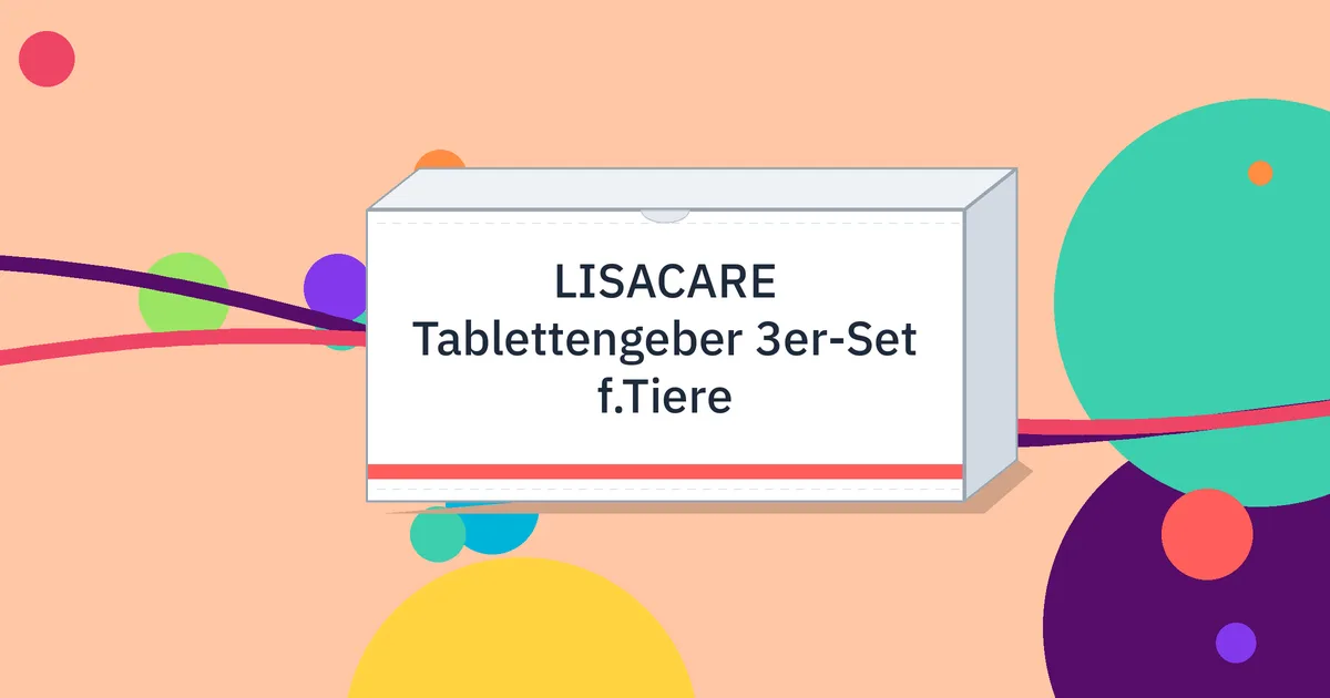 Symbolbild: Packung mit der Aufschrift LISACARE Tablettengeber 3er-Set f.Tiere (PZN 19822035) – Verfügbarkeit und Bezug in Apotheken in Frankfurt am Main
