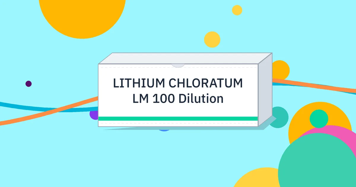 Symbolbild: Packung mit der Aufschrift LITHIUM CHLORATUM LM 100 Dilution (PZN 12932312) – Verfügbarkeit und Bezug in Apotheken in Frankfurt am Main