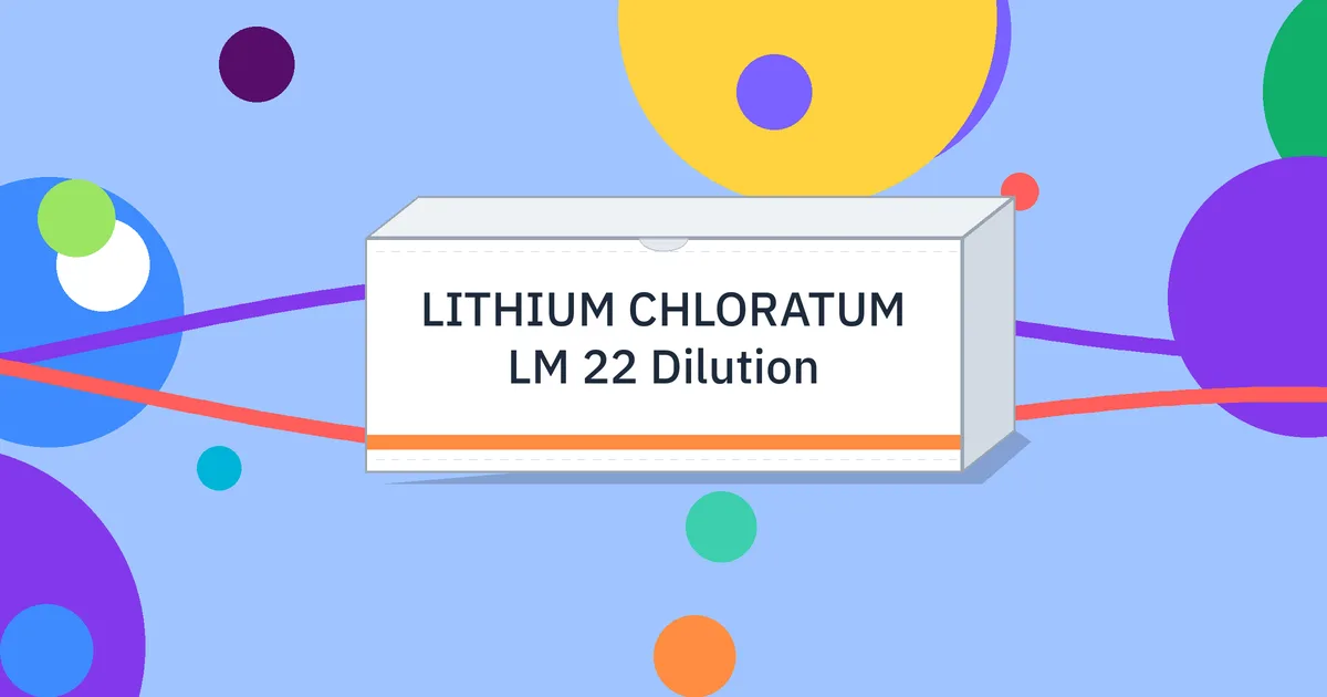 Symbolbild: Packung mit der Aufschrift LITHIUM CHLORATUM LM 22 Dilution (PZN 12932128) – Verfügbarkeit und Bezug in Apotheken in Frankfurt am Main