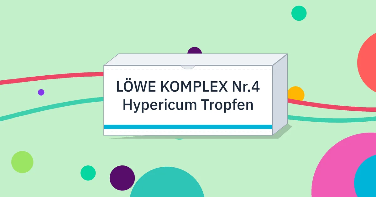 Symbolbild: Packung mit der Aufschrift LÖWE KOMPLEX Nr.4 Hypericum Tropfen (PZN 01674002) – Verfügbarkeit und Bezug in Apotheken in Frankfurt am Main