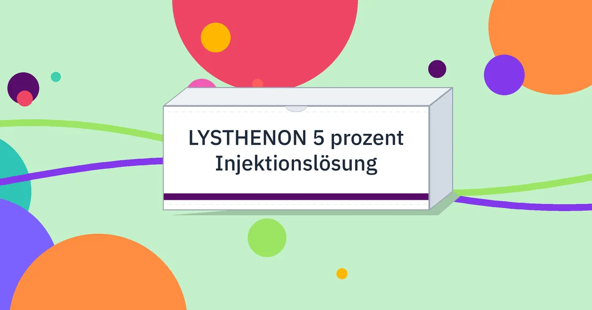 Symbolbild: Packung mit der Aufschrift LYSTHENON 5 prozent Injektionslösung (PZN 02398018) – Verfügbarkeit und Bezug in Apotheken in Frankfurt am Main
