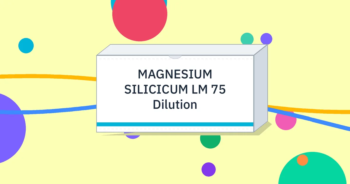 Symbolbild: Packung mit der Aufschrift MAGNESIUM SILICICUM LM 75 Dilution (PZN 12939900) – Verfügbarkeit und Bezug in Apotheken in Frankfurt am Main