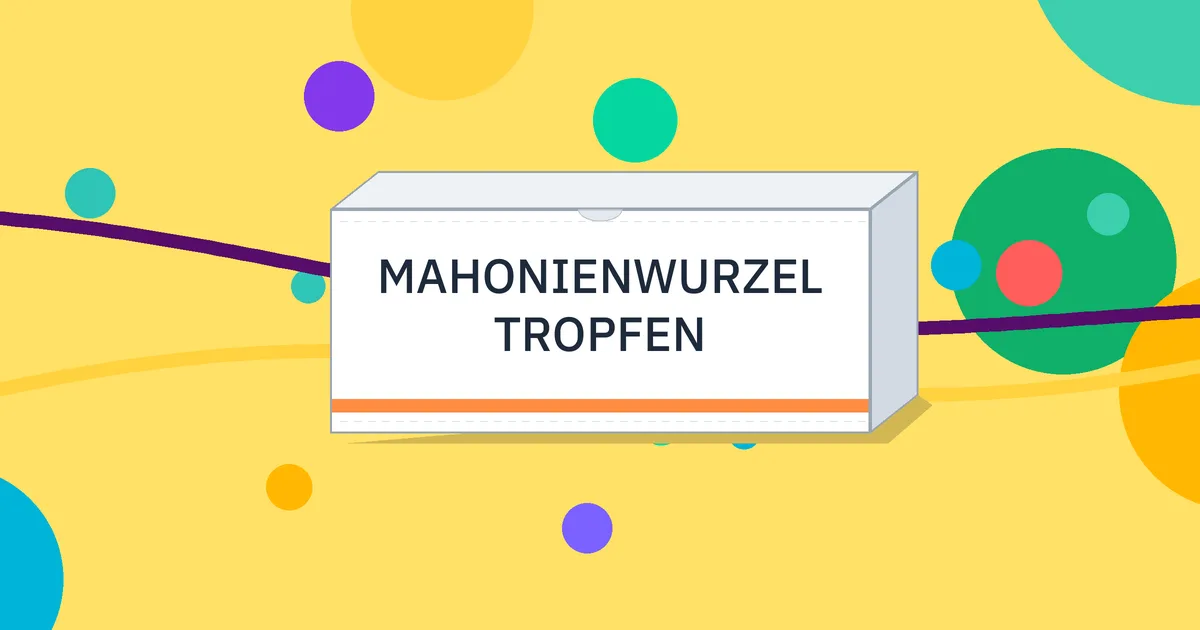 Symbolbild: Packung mit der Aufschrift MAHONIENWURZEL TROPFEN (PZN 15231136) – Verfügbarkeit und Bezug in Apotheken in Frankfurt am Main