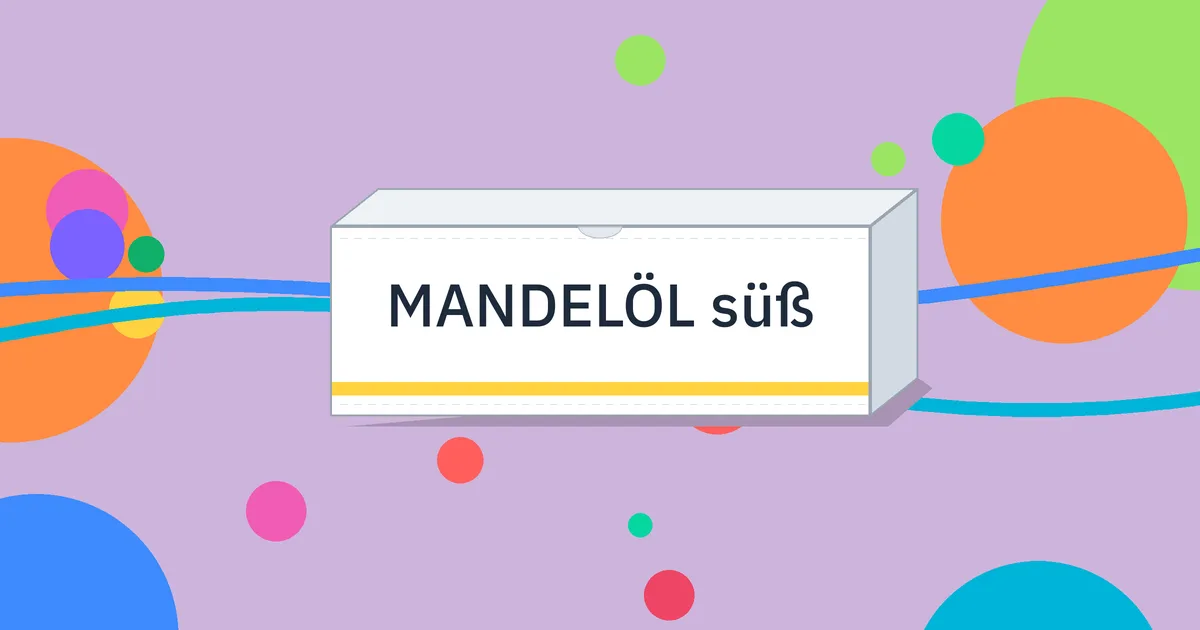 Symbolbild: Packung mit der Aufschrift MANDELÖL süß (PZN 08867856) – Verfügbarkeit und Bezug in Apotheken in Frankfurt am Main