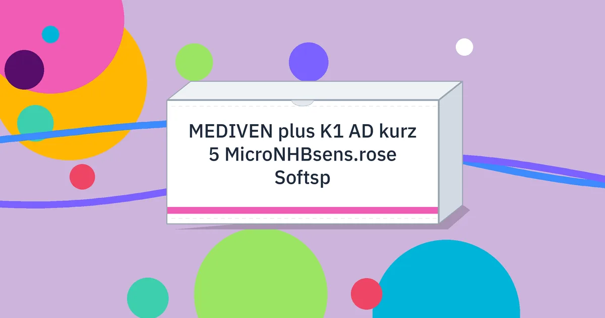 Symbolbild: Packung mit der Aufschrift MEDIVEN plus K1 AD kurz 5 MicroNHBsens.rose Softsp (PZN 15906806) – Verfügbarkeit und Bezug in Apotheken in Frankfurt am Main