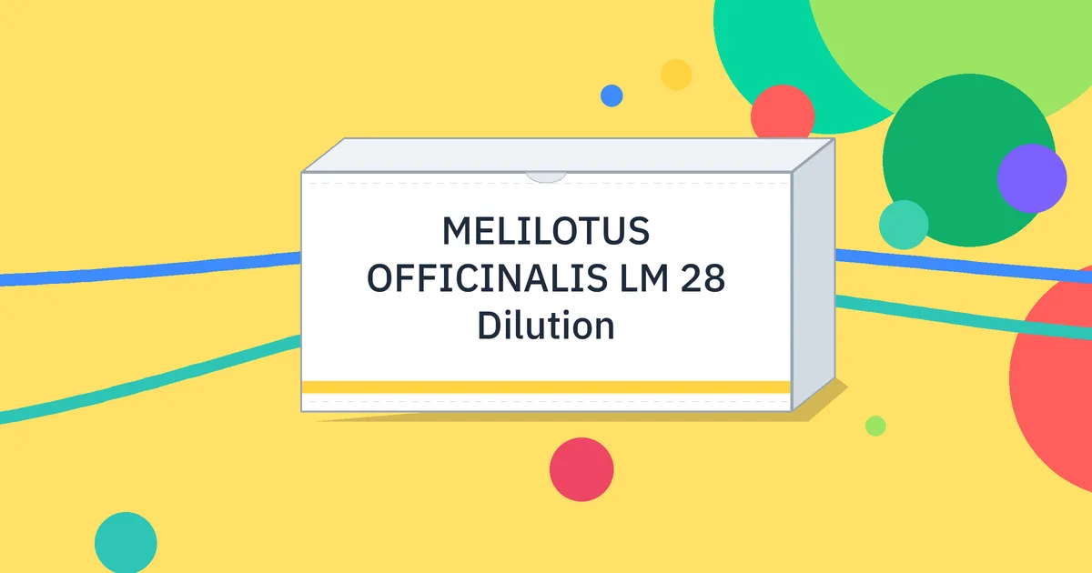 Symbolbild: Packung mit der Aufschrift MELILOTUS OFFICINALIS LM 28 Dilution (PZN 13603059) – Verfügbarkeit und Bezug in Apotheken in Frankfurt am Main