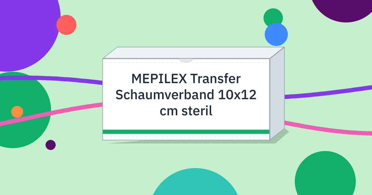 Symbolbild: Packung mit der Aufschrift MEPILEX Transfer Schaumverband 10x12 cm steril (PZN 05868252) – Verfügbarkeit und Bezug in Apotheken in Frankfurt am Main