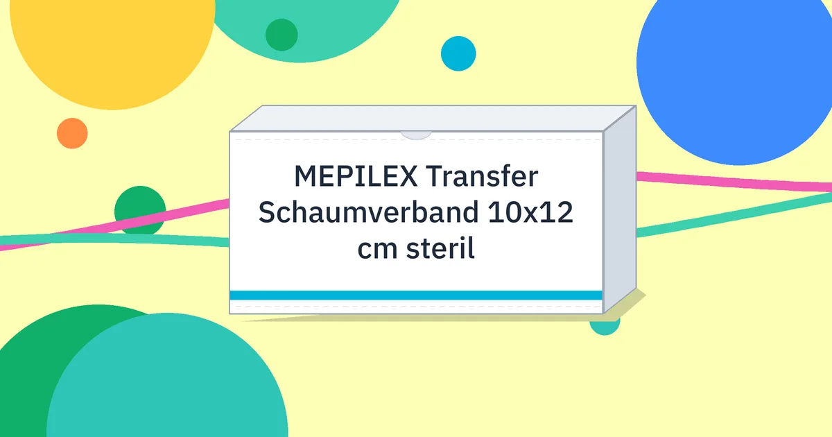 Symbolbild: Packung mit der Aufschrift MEPILEX Transfer Schaumverband 10x12 cm steril (PZN 00212819) – Verfügbarkeit und Bezug in Apotheken in Frankfurt am Main