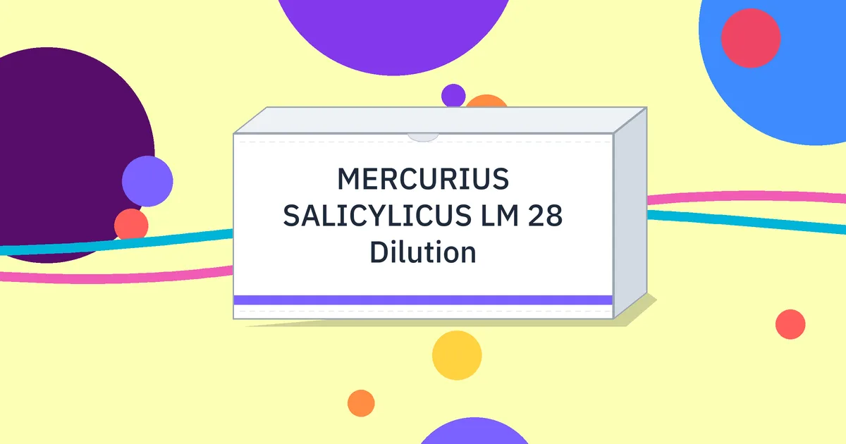 Symbolbild: Packung mit der Aufschrift MERCURIUS SALICYLICUS LM 28 Dilution (PZN 12953811) – Verfügbarkeit und Bezug in Apotheken in Frankfurt am Main