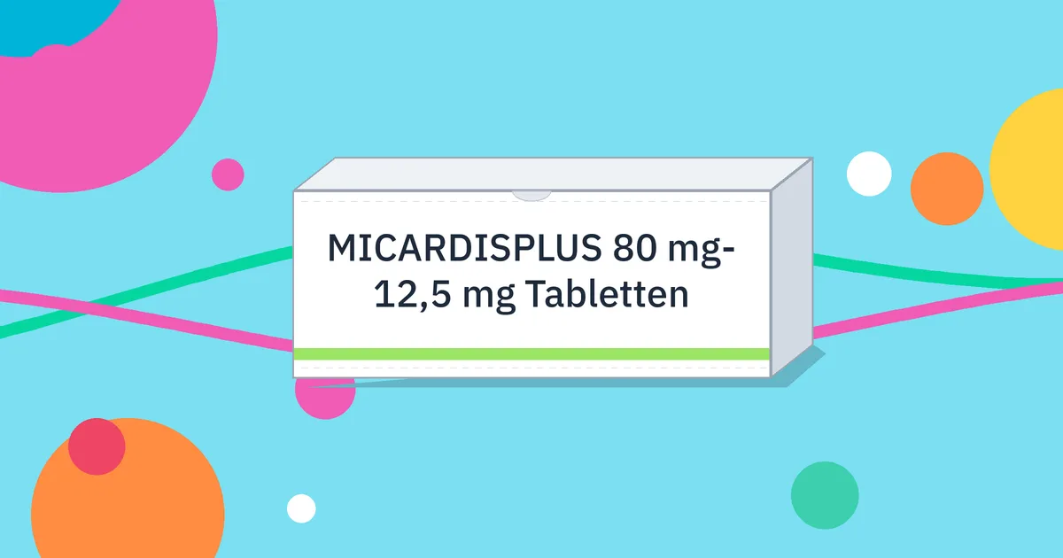 Symbolbild: Packung mit der Aufschrift MICARDISPLUS 80 mg-12,5 mg Tabletten (PZN 04173677) – Verfügbarkeit und Bezug in Apotheken in Frankfurt am Main