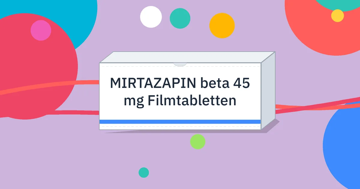 Symbolbild: Packung mit der Aufschrift MIRTAZAPIN beta 45 mg Filmtabletten (PZN 03136645) – Verfügbarkeit und Bezug in Apotheken in Frankfurt am Main