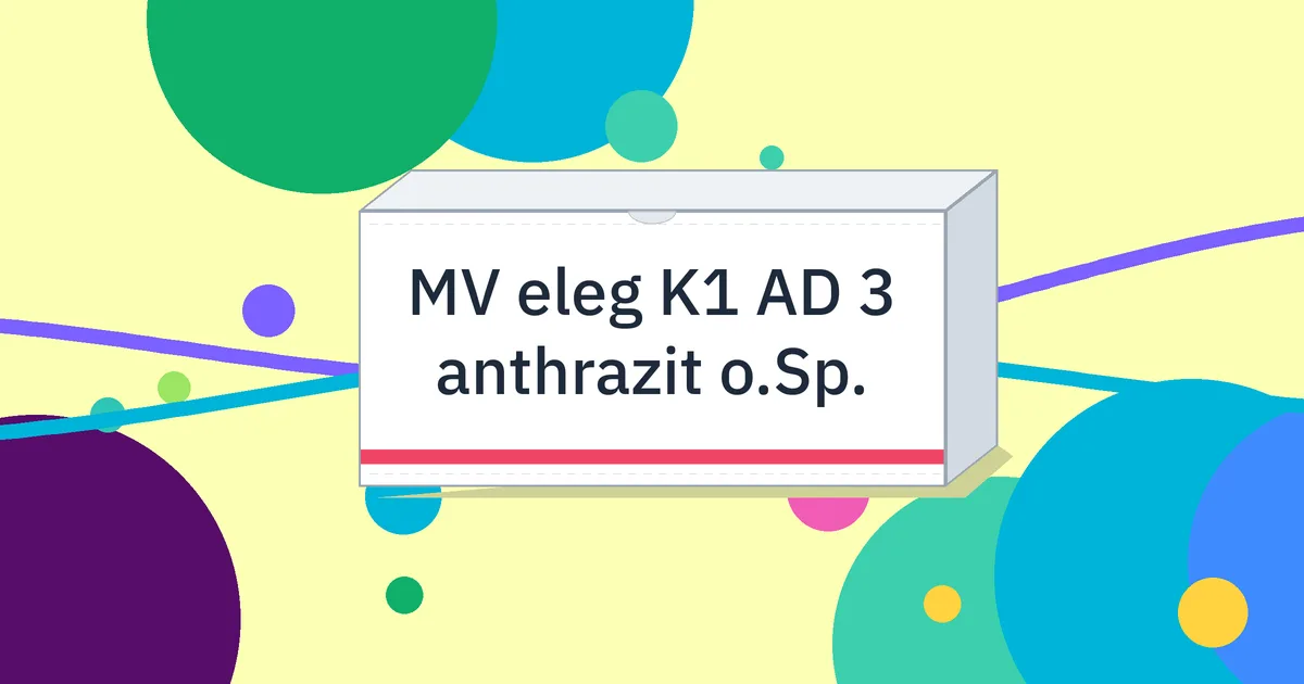 Symbolbild: Packung mit der Aufschrift MV eleg K1 AD 3 anthrazit o.Sp. (PZN 00640113) – Verfügbarkeit und Bezug in Apotheken in Frankfurt am Main