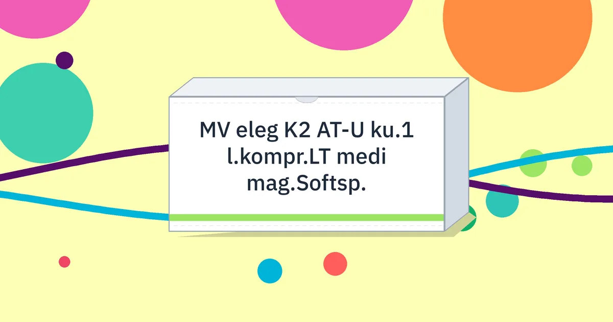 Symbolbild: Packung mit der Aufschrift MV eleg K2 AT-U ku.1 l.kompr.LT medi mag.Softsp. (PZN 14627501) – Verfügbarkeit und Bezug in Apotheken in Frankfurt am Main