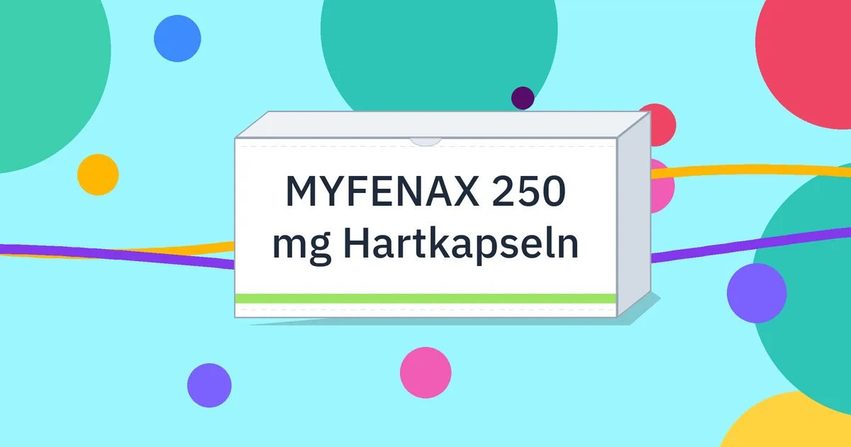 Symbolbild: Packung mit der Aufschrift MYFENAX 250 mg Hartkapseln (PZN 20389224) – Verfügbarkeit und Bezug in Apotheken in Frankfurt am Main
