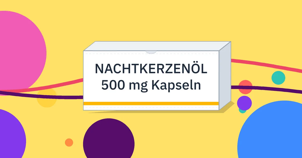 Symbolbild: Packung mit der Aufschrift NACHTKERZENÖL 500 mg Kapseln (PZN 02861568) – Verfügbarkeit und Bezug in Apotheken in Frankfurt am Main