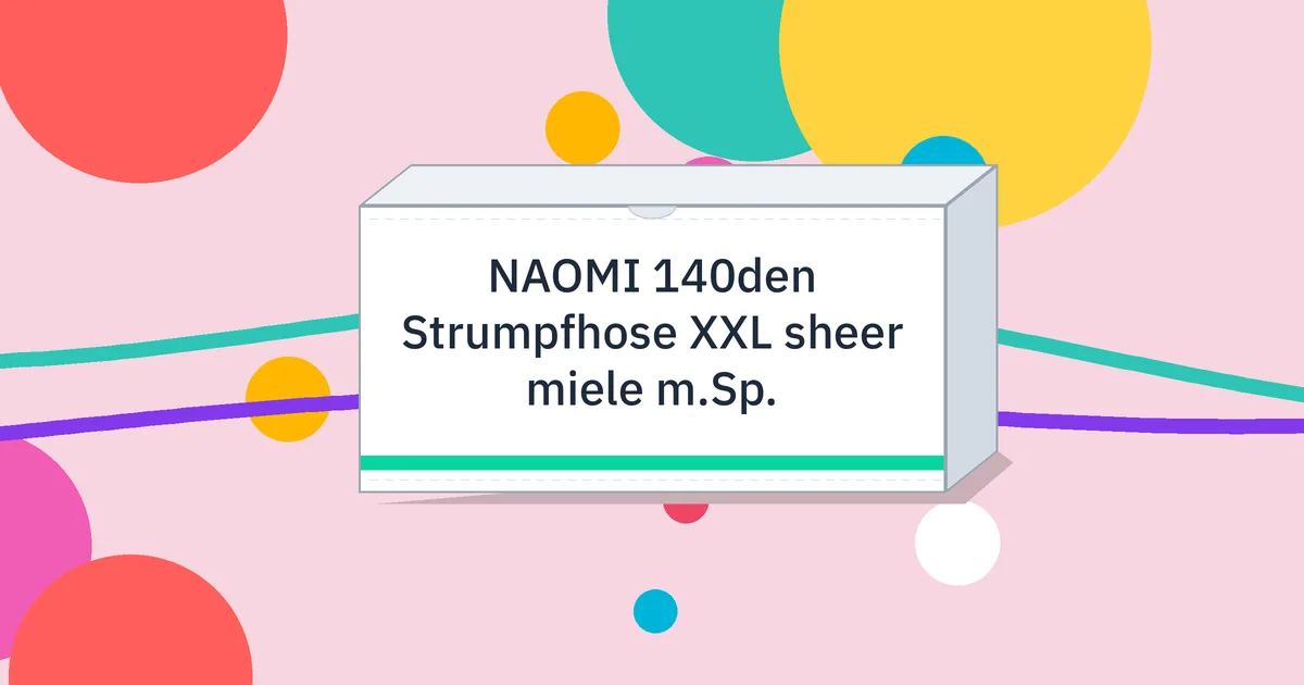 Symbolbild: Packung mit der Aufschrift NAOMI 140den Strumpfhose XXL sheer miele m.Sp. (PZN 16178326) – Verfügbarkeit und Bezug in Apotheken in Frankfurt am Main