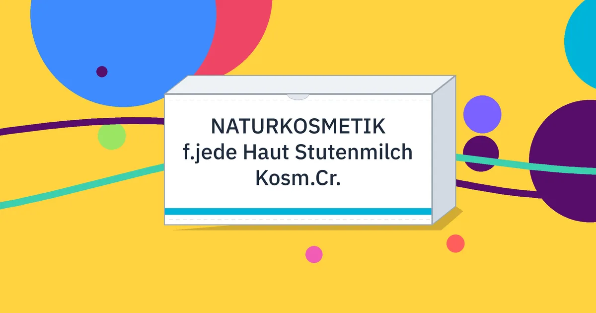 Symbolbild: Packung mit der Aufschrift NATURKOSMETIK f.jede Haut Stutenmilch Kosm.Cr. (PZN 02515702) – Verfügbarkeit und Bezug in Apotheken in Frankfurt am Main