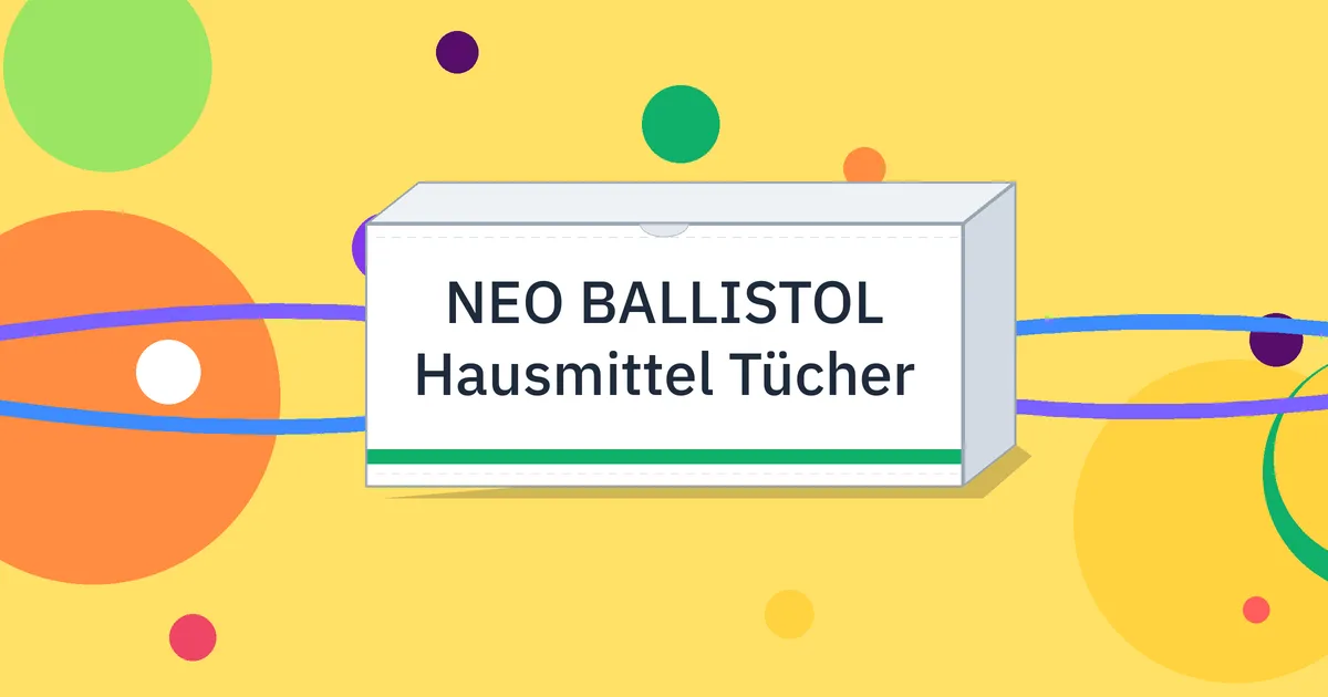 Symbolbild: Packung mit der Aufschrift NEO BALLISTOL Hausmittel Tücher (PZN 00028599) – Verfügbarkeit und Bezug in Apotheken in Frankfurt am Main