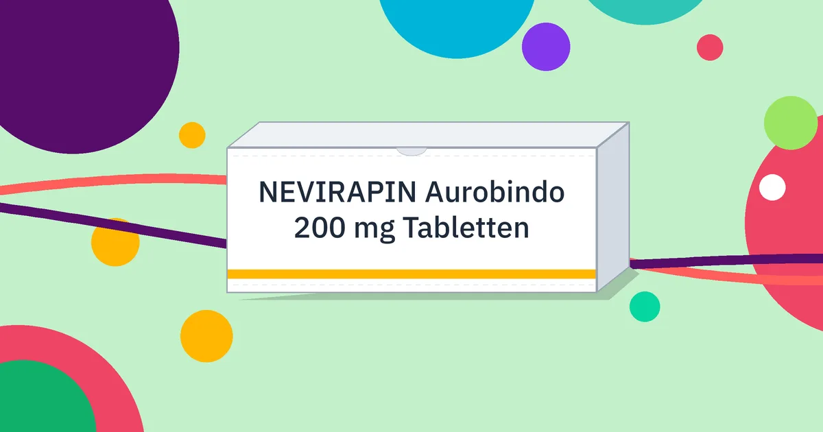 Symbolbild: Packung mit der Aufschrift NEVIRAPIN Aurobindo 200 mg Tabletten (PZN 03854441) – Verfügbarkeit und Bezug in Apotheken in Frankfurt am Main