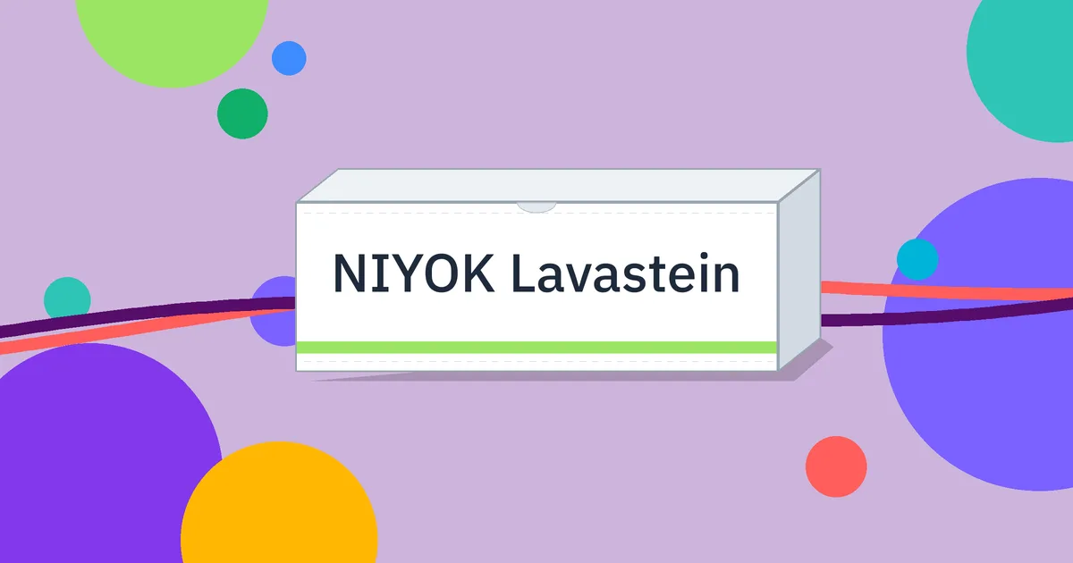 Symbolbild: Packung mit der Aufschrift NIYOK Lavastein (PZN 19543312) – Verfügbarkeit und Bezug in Apotheken in Frankfurt am Main