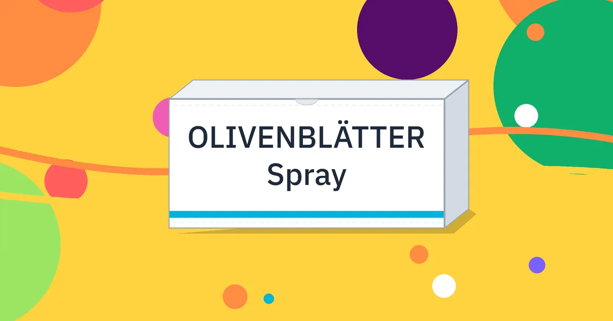Symbolbild: Packung mit der Aufschrift OLIVENBLÄTTER Spray (PZN 11713329) – Verfügbarkeit und Bezug in Apotheken in Frankfurt am Main