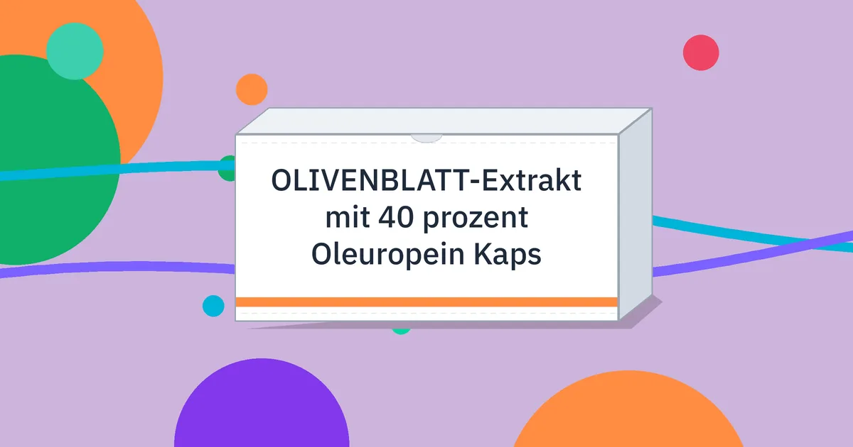 Symbolbild: Packung mit der Aufschrift OLIVENBLATT-Extrakt mit 40 prozent Oleuropein Kaps (PZN 20798879) – Verfügbarkeit und Bezug in Apotheken in Frankfurt am Main