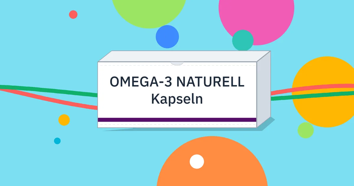 Symbolbild: Packung mit der Aufschrift OMEGA-3 NATURELL Kapseln (PZN 17449477) – Verfügbarkeit und Bezug in Apotheken in Frankfurt am Main