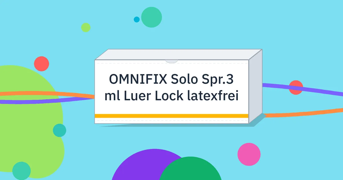Symbolbild: Packung mit der Aufschrift OMNIFIX Solo Spr.3 ml Luer Lock latexfrei (PZN 06706362) – Verfügbarkeit und Bezug in Apotheken in Frankfurt am Main