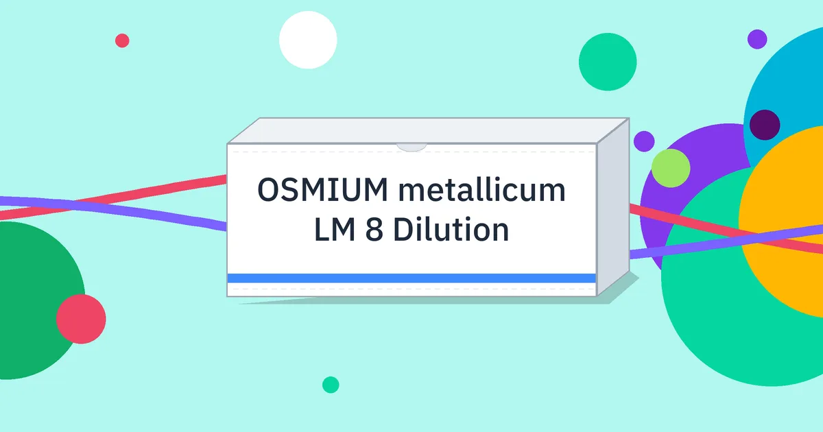 Symbolbild: Packung mit der Aufschrift OSMIUM metallicum LM 8 Dilution (PZN 12973914) – Verfügbarkeit und Bezug in Apotheken in Frankfurt am Main