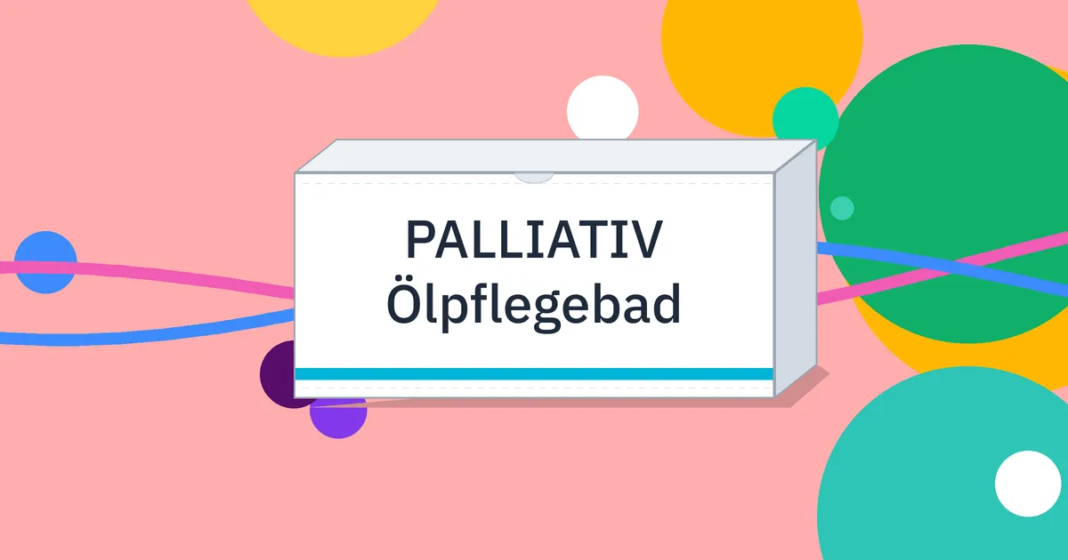 Symbolbild: Packung mit der Aufschrift PALLIATIV Ölpflegebad (PZN 01410585) – Verfügbarkeit und Bezug in Apotheken in Frankfurt am Main