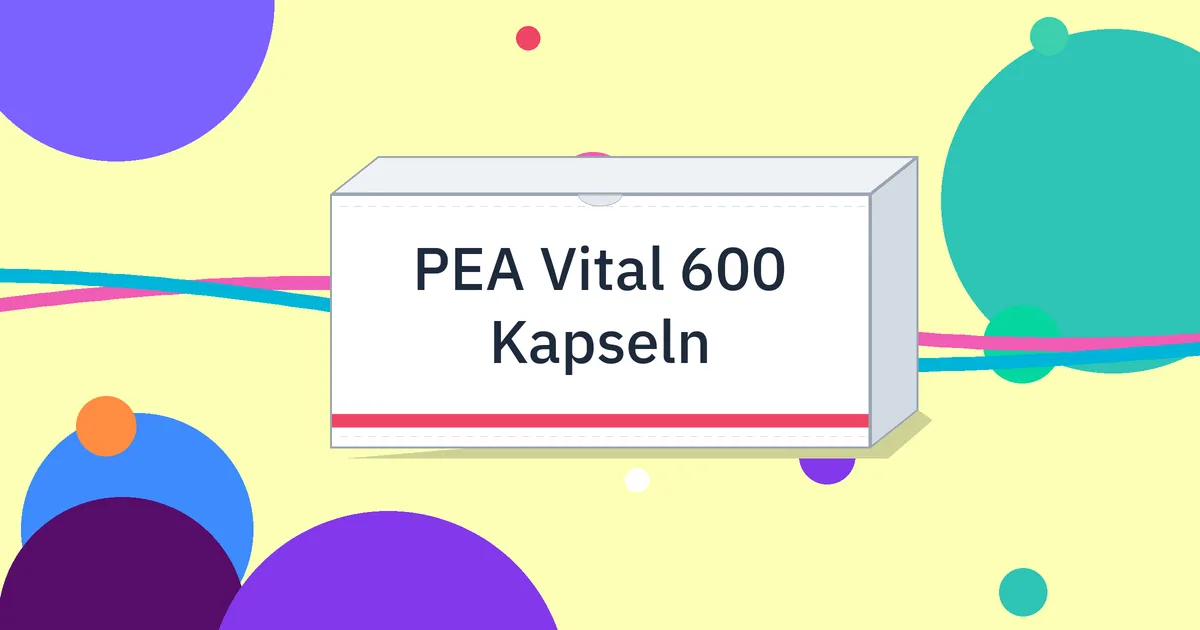 Symbolbild: Packung mit der Aufschrift PEA Vital 600 Kapseln (PZN 19891496) – Verfügbarkeit und Bezug in Apotheken in Frankfurt am Main