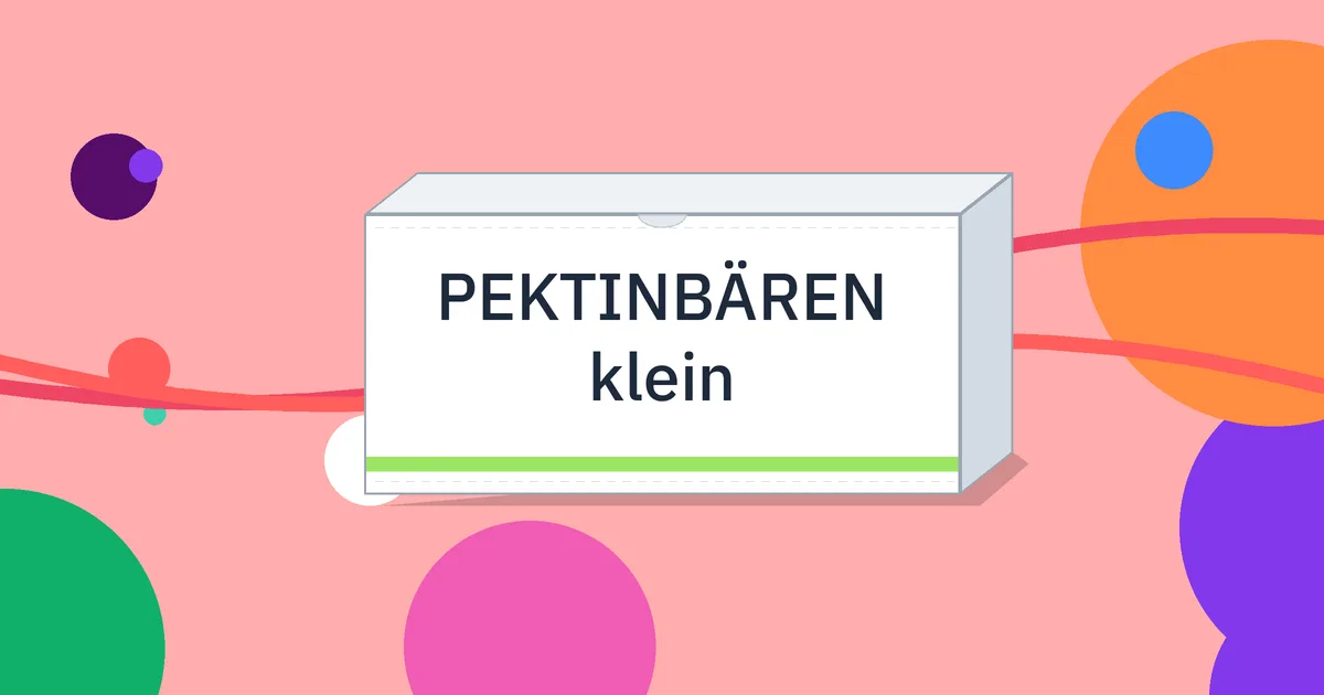 Symbolbild: Packung mit der Aufschrift PEKTINBÄREN klein (PZN 15374746) – Verfügbarkeit und Bezug in Apotheken in Frankfurt am Main
