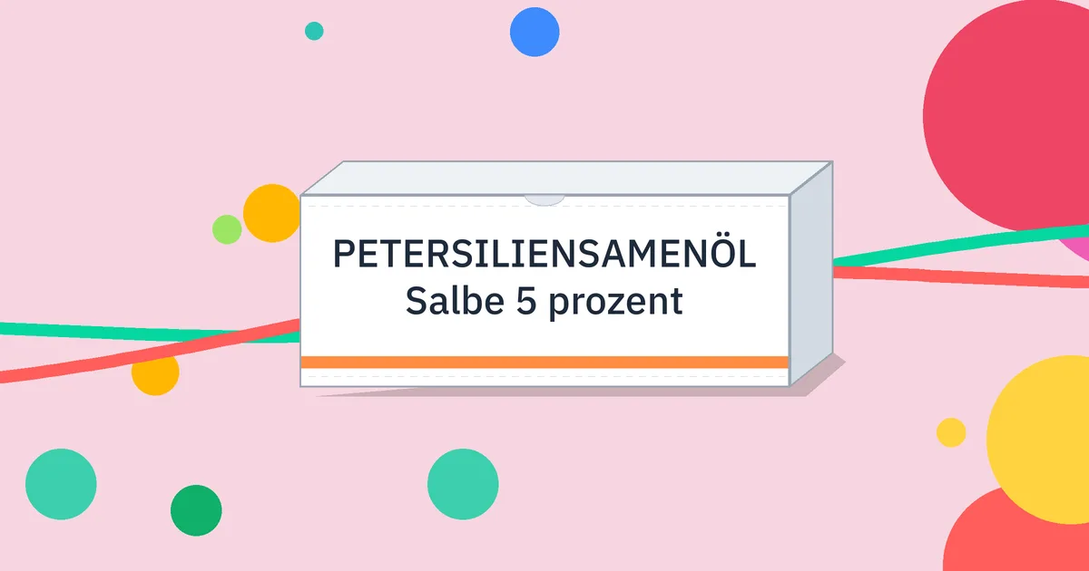 Symbolbild: Packung mit der Aufschrift PETERSILIENSAMENÖL Salbe 5 prozent (PZN 16761824) – Verfügbarkeit und Bezug in Apotheken in Frankfurt am Main