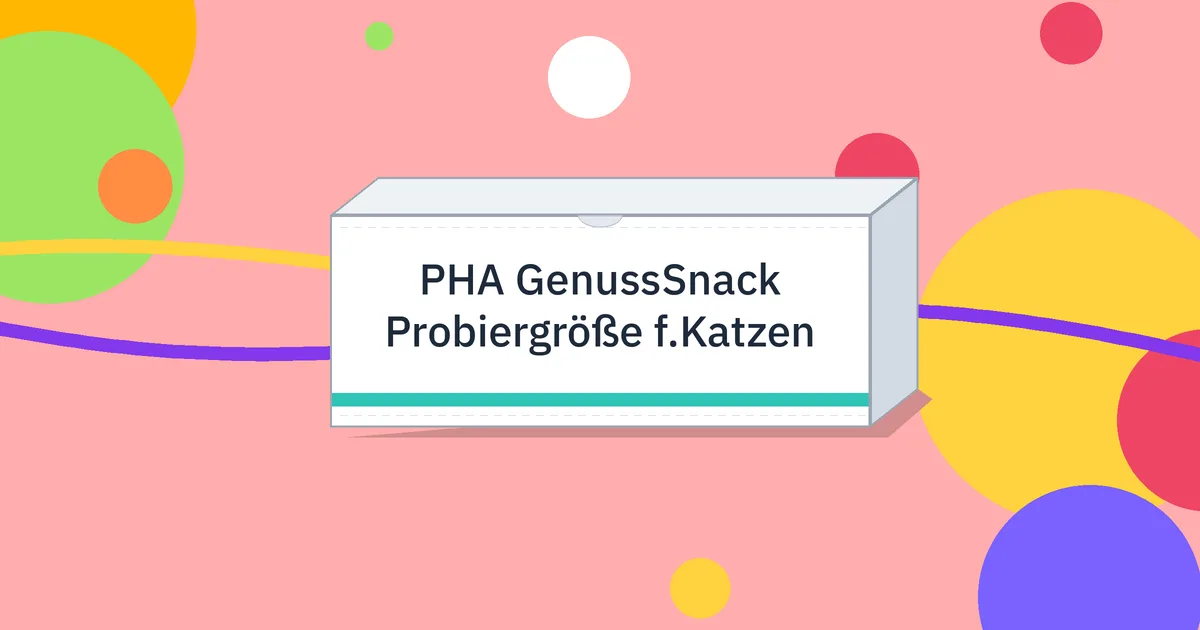 Symbolbild: Packung mit der Aufschrift PHA GenussSnack Probiergröße f.Katzen (PZN 09608016) – Verfügbarkeit und Bezug in Apotheken in Frankfurt am Main