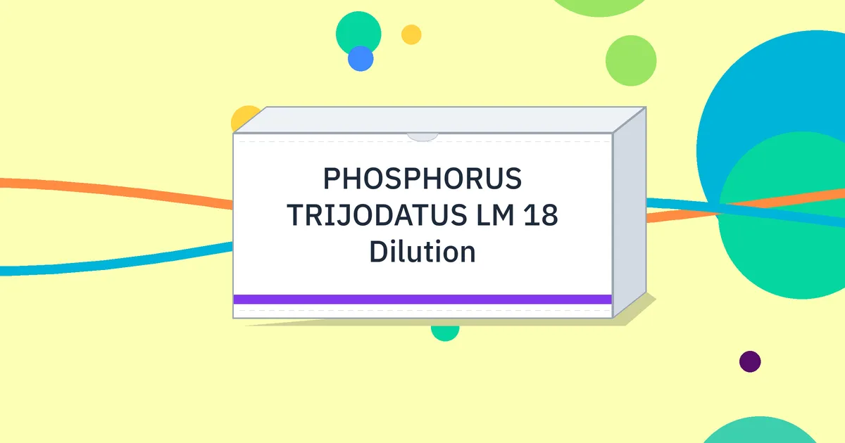 Symbolbild: Packung mit der Aufschrift PHOSPHORUS TRIJODATUS LM 18 Dilution (PZN 13034934) – Verfügbarkeit und Bezug in Apotheken in Frankfurt am Main