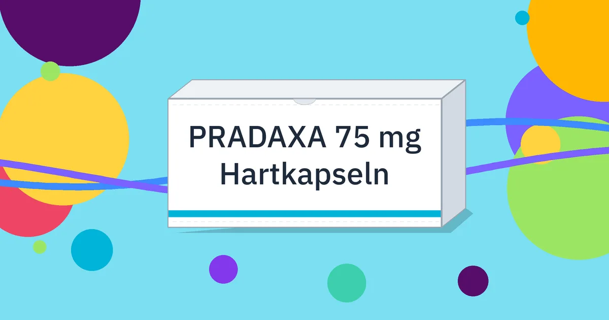 Symbolbild: Packung mit der Aufschrift PRADAXA 75 mg Hartkapseln (PZN 18163576) – Verfügbarkeit und Bezug in Apotheken in Frankfurt am Main